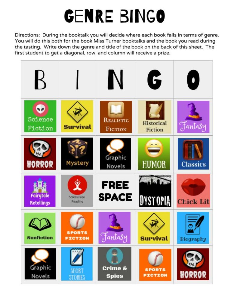 Booktalking: Genre Bingo & Genrefication – EdGenie